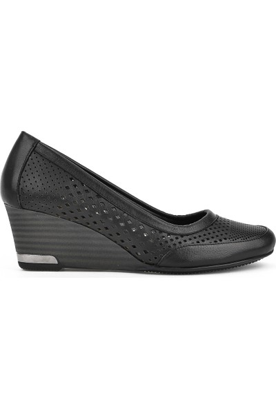 Ziya Ziya, Kadın Hakiki Deri Ayakkabı 111353 2218 Siyah