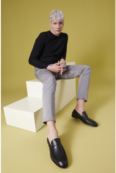 Ziya Ziya, Erkek Hakiki Deri Ayakkabı 111415 464101 Siyah