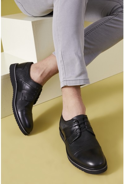 Ziya Ziya, Erkek Hakiki Deri Ayakkabı 111415 526022 Siyah