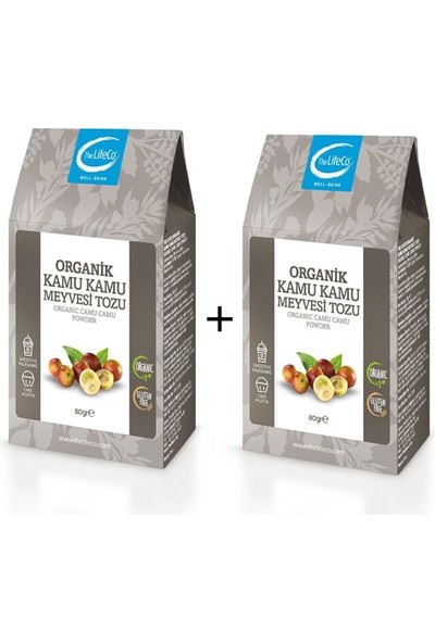 TheLifeCo Organik Kamu Kamu Tozu 2 x 80 gr (Camu Camu meyvesi)