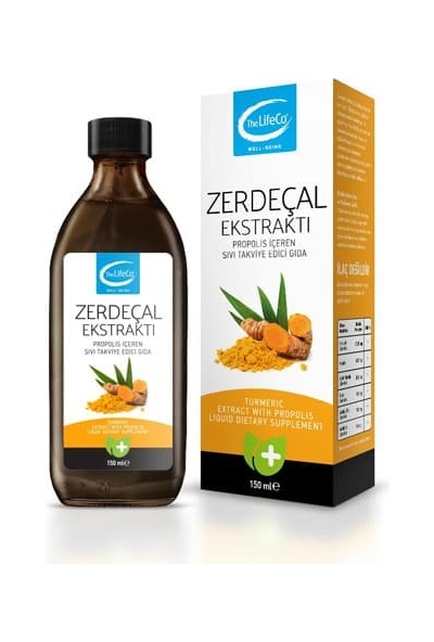 The LifeCo Zerdeçal Ekstraktı 150ml The LifeCo Zerdeçal Ekstraktı 150ml