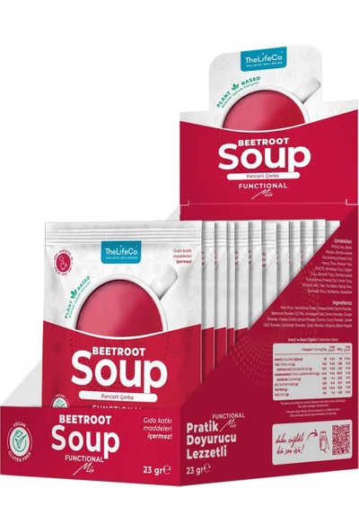 TheLifeCo Pancarlı Çorba 23 gr 12’li TheLifeCo Pancarlı Çorba 23 gr 12’li