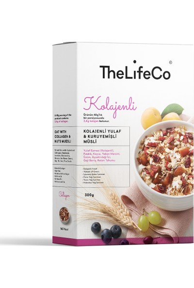 TheLifeCo Müsli Kolajenli Yulaf & Kuruyemişli 300 gr TheLifeCo Müsli Kolajenli Yulaf & Kuruyemişli 300 gr
