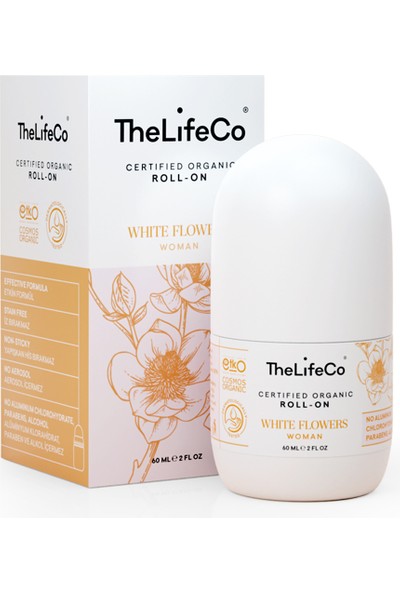 TheLifeCo Thelifeco Organik Roll-On Deodorant White Flowers 60 ml