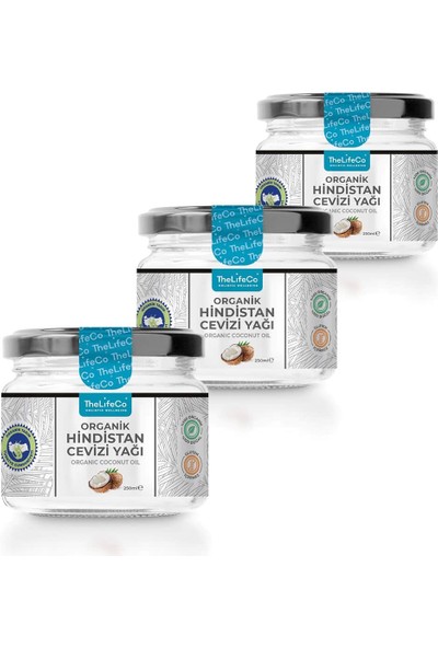 Thelifeco Hindistan Cevizi Yağı 3 x 250 ml