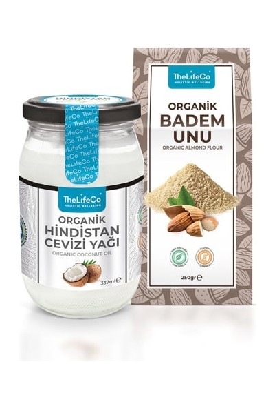 TheLifeCo Organik Badem Unu 250 gr (Glutensiz, Katkısız, Doğal) + TheLifeCo Organik Hindistan Cevizi Yağı 337 ml (Soğuk Sıkım, Vegan) TheLifeCo Organik Badem Unu 250 gr (Glutensiz, Katkısız, Doğal) + TheLifeCo Organik Hindistan Cevizi Yağı 337 ml (Soğuk Sıkım, Vegan)