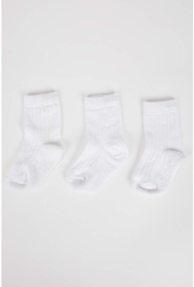 DeFacto Kız Bebek Pamuklu Kaydırmaz Tabanlı 3'lü Uzun Çorap W5063A2NS DeFacto Kız Bebek Pamuklu Kaydırmaz Tabanlı 3'lü Uzun Çorap W5063A2NS