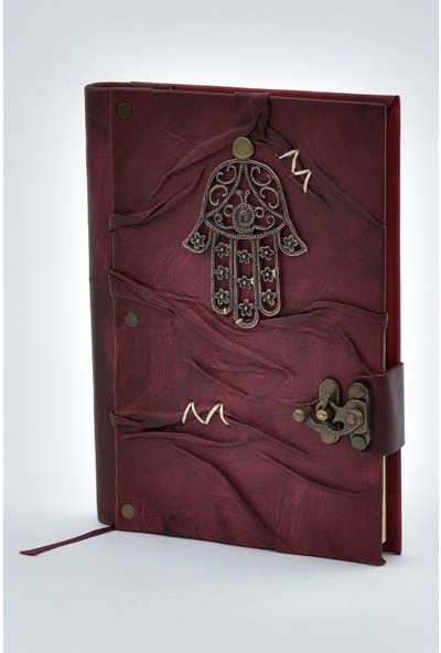 Tuldar Hakiki Deri Eski El Yapımı Hediyelik Konsept Anı Defter Ajanda El Bordo