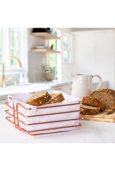 Homedius Ekmeklik Ekmek Sepeti Çok Amaçlı Bronz Kare Lüks Paslanmaz Sepet Homedius Ekmeklik Ekmek Sepeti Çok Amaçlı Bronz Kare Lüks Paslanmaz Sepet