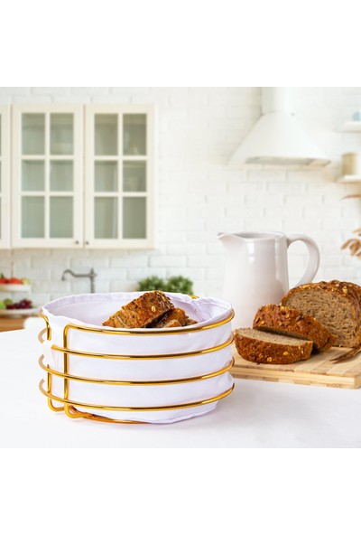 Homedius Ekmeklik Ekmek Sepeti Çok Amaçlı Gold Yuvarlak Lüks Paslanmaz Sepet Homedius Ekmeklik Ekmek Sepeti Çok Amaçlı Gold Yuvarlak Lüks Paslanmaz Sepet
