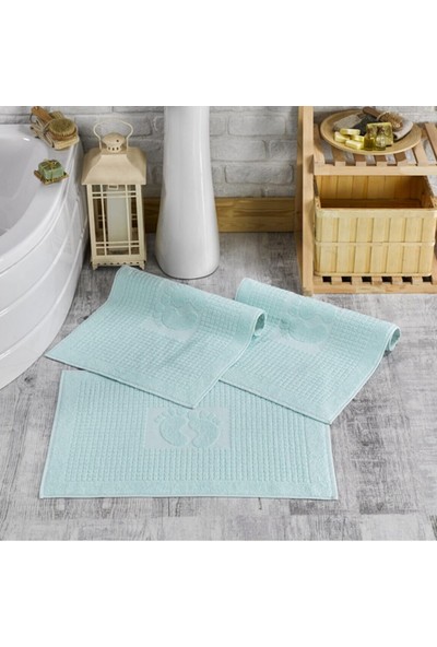 Regule 3'lü Ayak Havlusu Paspas Seti Ayak Çizgili Mint x 3 Adet Regule 3'lü Ayak Havlusu Paspas Seti Ayak Çizgili Mint x 3 Adet