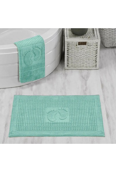 Regule 2'li Ayak Havlusu Paspas Seti 50 x 70 cm Ayak Çizgili Mint