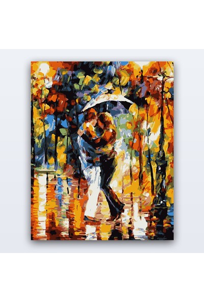 iRessam Sayılarla Tuval Resim Numaralı Tablo Boyama Seti Sonbaharda Aşk 40X50 cm iRessam Sayılarla Tuval Resim Numaralı Tablo Boyama Seti Sonbaharda Aşk 40X50 cm