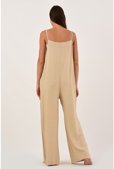 Moda Gusto Ince Askılı Bol Paça Tulum Moda Gusto Ince Askılı Bol Paça Tulum