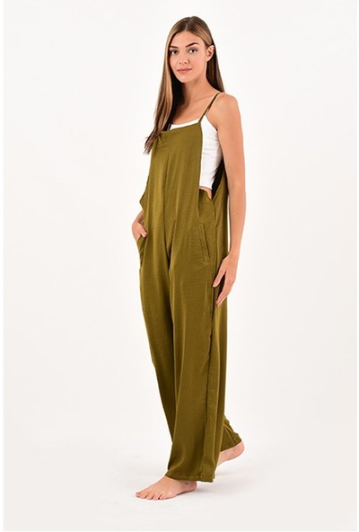 Moda Gusto Ince Askılı Bol Paça Tulum Moda Gusto Ince Askılı Bol Paça Tulum