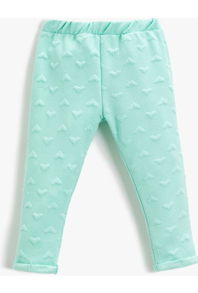 Koton Kız Bebek Kabartmalı Kalp Baskılı Tayt Koton Kız Bebek Kabartmalı Kalp Baskılı Tayt