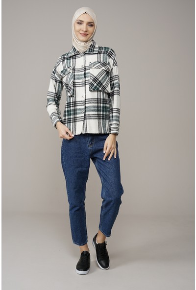 Markosin Kadın Ekose Desenli Oduncu Gömleği 1552