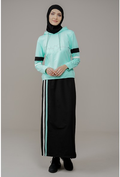 Markosin Kadın Kapüşonlu Etekli Eşofman Takımı M1003