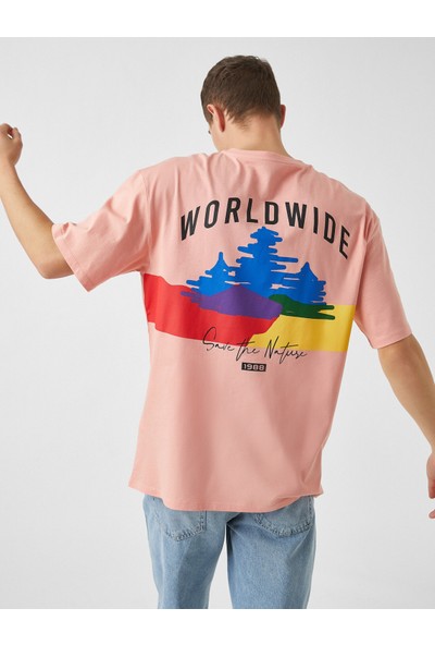Koton Oversize Arkası Baskılı Tişört
