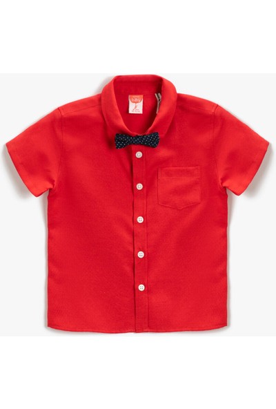 Koton Erkek Bebek Kısa Kollu Papyonlu Gömlek Koton Erkek Bebek Kısa Kollu Papyonlu Gömlek
