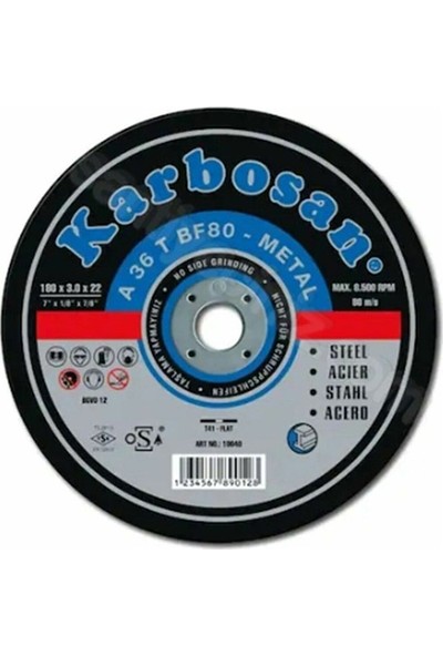 Karbosan Karbosan Metal Kesme Taşı 180*3.0*22.23