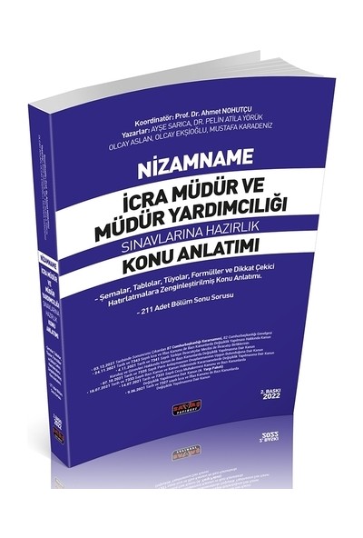 Savaş Yayınevi Nizamname Icra Müdürlüğü Konu Anlatımı 2022 Savaş Yayınevi Nizamname Icra Müdürlüğü Konu Anlatımı 2022