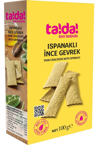 Tada Ispanaklı İnce Gevrek - 100 gr