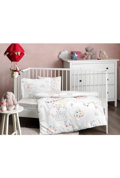 Taç Baloon Organik Bebek Nevresim Takımı