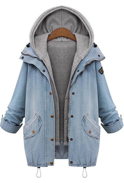 Vandor Girls Kadın Denim Kapşonlu Kaban (Yurt Dışından) Vandor Girls Kadın Denim Kapşonlu Kaban (Yurt Dışından)