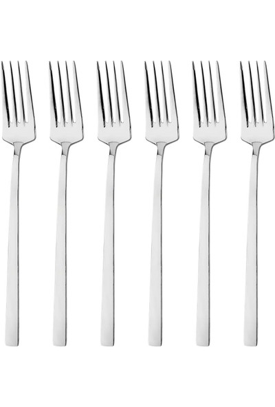 Schafer Twist Yemek Çatalı 6 Parça Gri