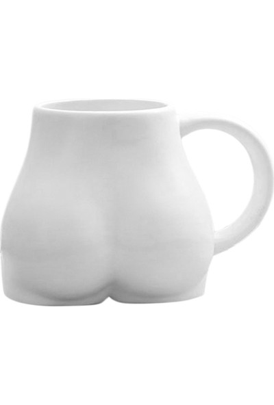 F Fityle Kahve Kupa Komik Butt Şekli Kupası Kahve Severler Beyaz Için (Yurt Dışından)