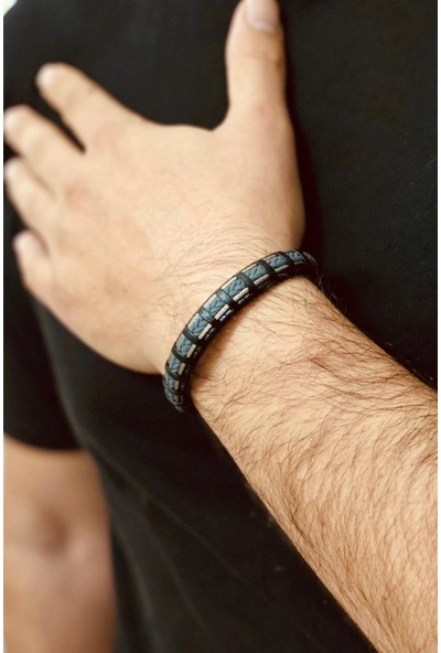 Kutcha Accessories Erkek Hakiki Deri El Yapımı Örgü Bileklik