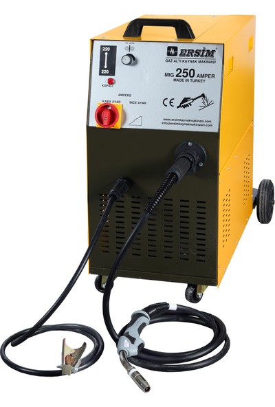 Ersim 250 Amper Monofaze Gazaltı Kaynak Makinası Ersim 250 Amper Monofaze Gazaltı Kaynak Makinası