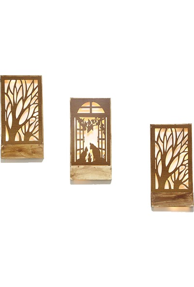 Gift Store Giftstore GFSDKR32 Peri Ledli Ahşap Dekoratif Duvar Süsü Tablo 3'lü Set 36X18 cm Gift Store Giftstore GFSDKR32 Peri Ledli Ahşap Dekoratif Duvar Süsü Tablo 3'lü Set 36X18 cm