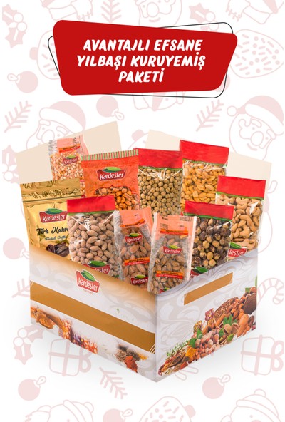 Kardeşler Kuruyemiş Efsane Yılbaşı Çerezi Kuruyemiş Paketi 1 kg