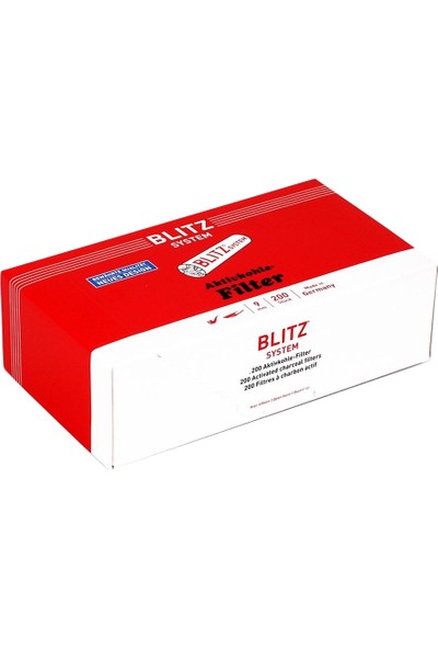 Denicotea Blitz 200 Adet 9 Mm. Karbon Pipo Filitre Filtresi KB26