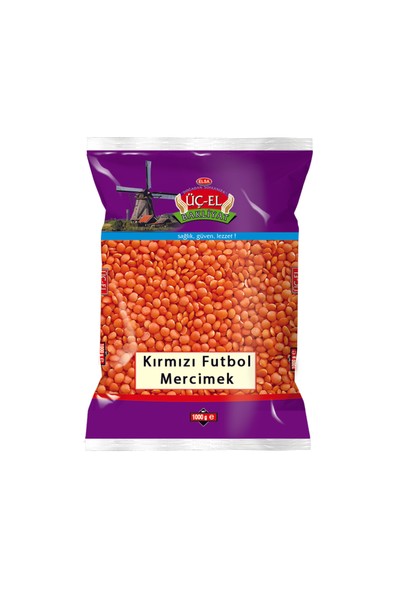 Üçel Kırmızı Futbol Mercimek 1000 gr