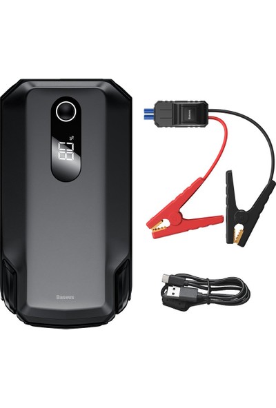 Baseus Araç Marş Güç Bankası 20000MAH 12V + Timsah Kabloları Siyah Baseus Araç Marş Güç Bankası 20000MAH 12V + Timsah Kabloları Siyah