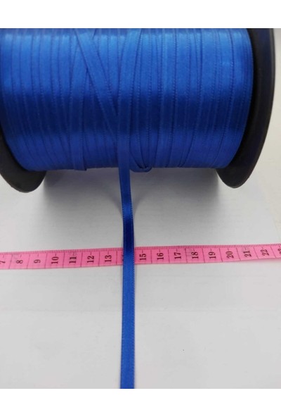 Ztt Saten Kurdale Mavi Renk 6mm 30 Metre