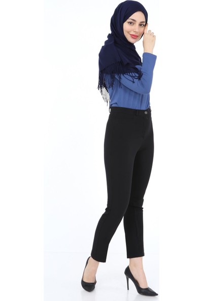 FERACE Kadın Sahte Cep Dar Paça Kumaş Pantolon Tesettür Viskon FERACE Kadın Sahte Cep Dar Paça Kumaş Pantolon Tesettür Viskon