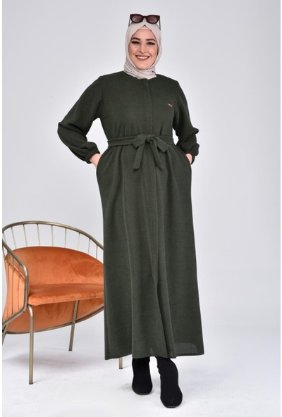 FERACE Kadın Büyük Beden Oversize Beli Bağlamalı Kaban Pardesü FERACE Kadın Büyük Beden Oversize Beli Bağlamalı Kaban Pardesü