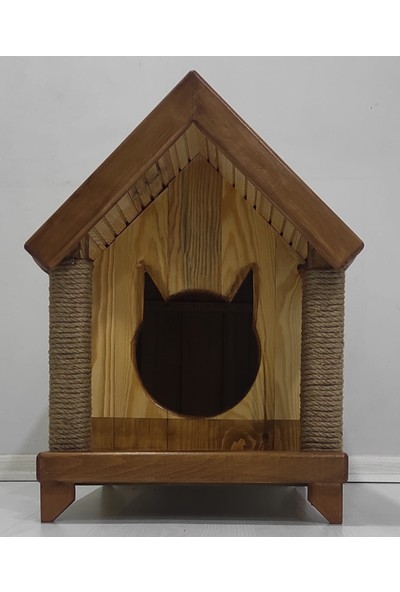 Narım Tırmalama İpli Özel Tasarım Dış ve İç Mekan Kedi Yuvası Narım Tırmalama İpli Özel Tasarım Dış ve İç Mekan Kedi Yuvası