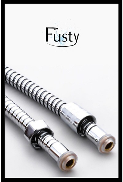 Fusty Yüksek Kaliteli Örgülü Spiralli Krom Banyo Duş Hortumu Zinciri 1,5 Metre Fusty Yüksek Kaliteli Örgülü Spiralli Krom Banyo Duş Hortumu Zinciri 1,5 Metre