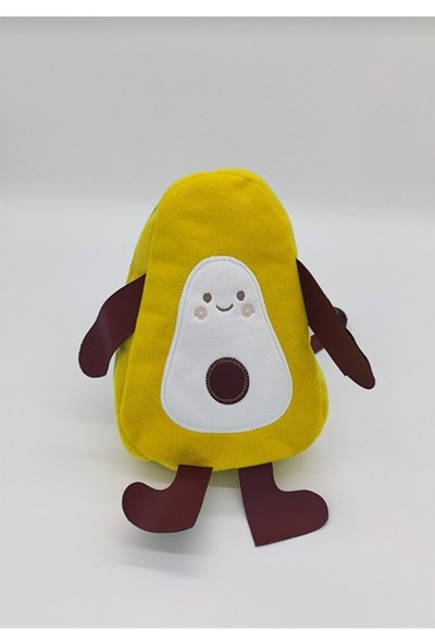 Madamlina Kids Bag Avakado Peluş Mini Çocuk Sırt Çantası Sarı