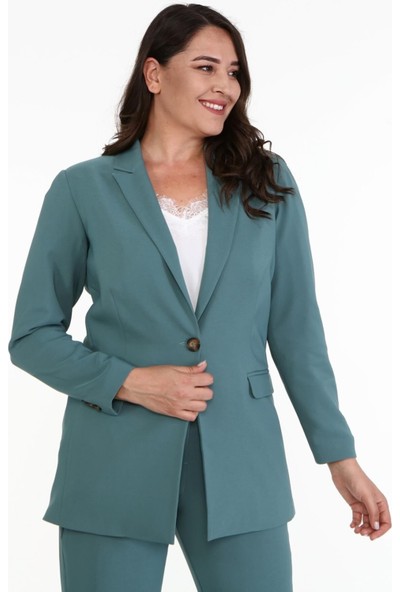 Myline Astarlı Uzun Blazer Ceket