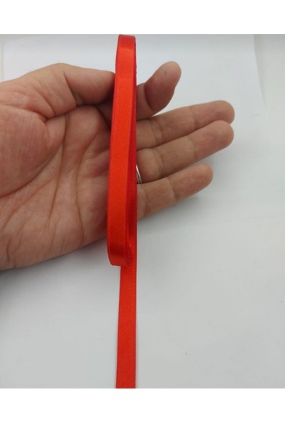 Ztt Saten Kurdale Kırmızı Renk 10 mm. 10 Metre 1 Adet