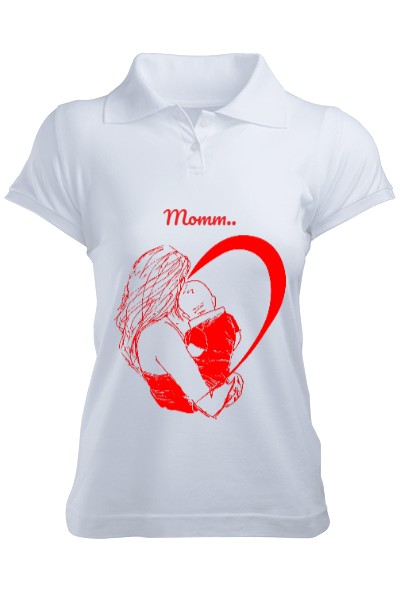 Tisho Süper Annelerime Özel Kadın Polo Yaka Tişört