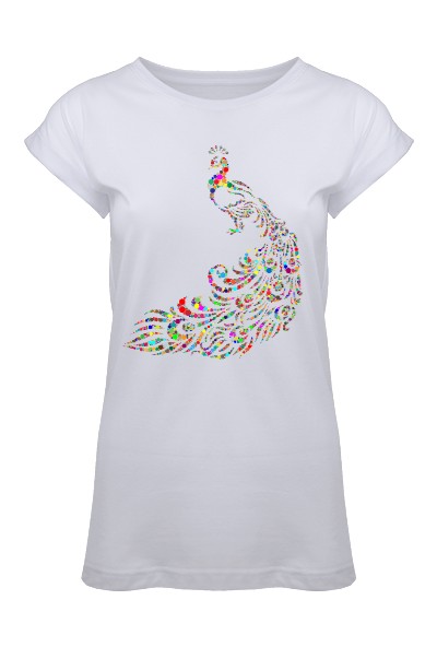 Tisho Tavus Kuşu Desenli Kadın Tunik