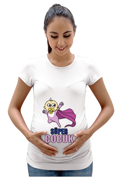 Tisho Bebek Tasarımlı Kadın Hamile Tişört