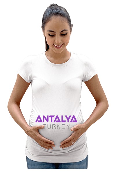 Tisho Antalya Yazı Hamile Kadın Hamile Tişört